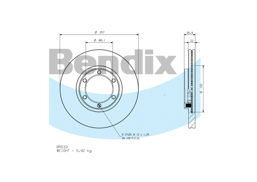 BR033 | เบรค Bendix