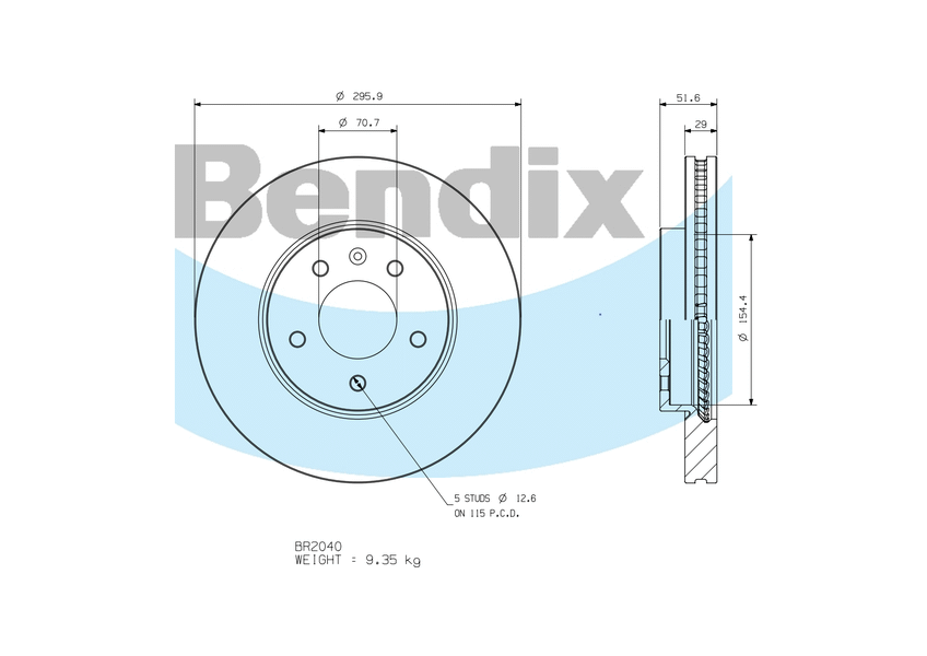 BR2040 | Bendix Brakes