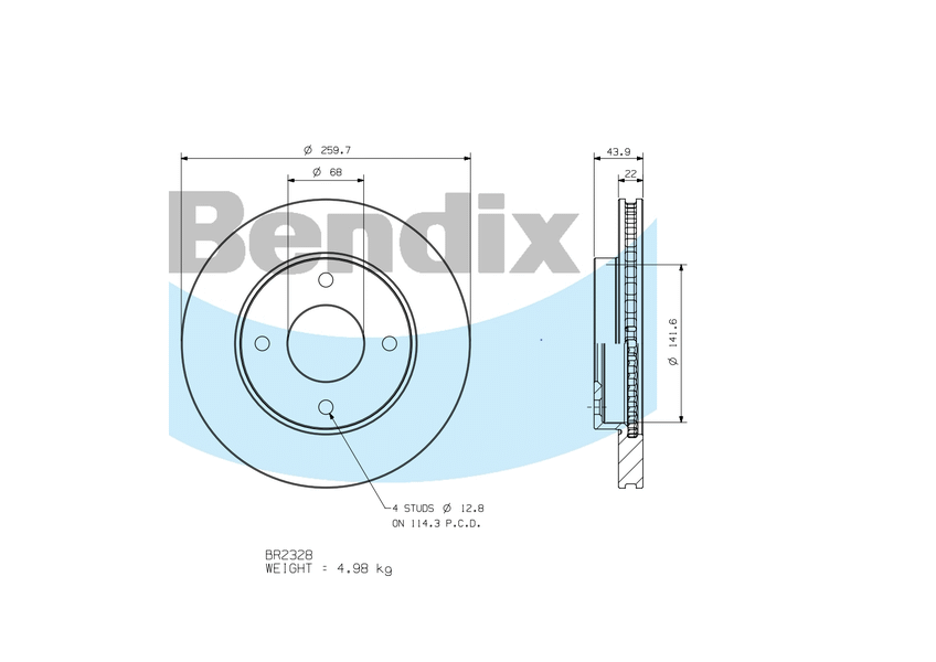 BR2328 | เบรค Bendix