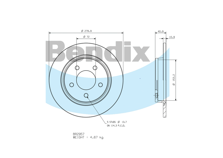 BR2957 | Bendix Brakes